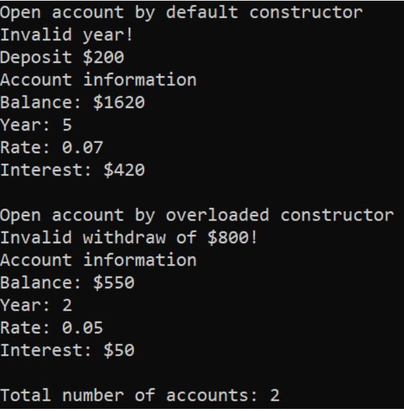 Solved Develop an application that simulates bank account | Chegg.com