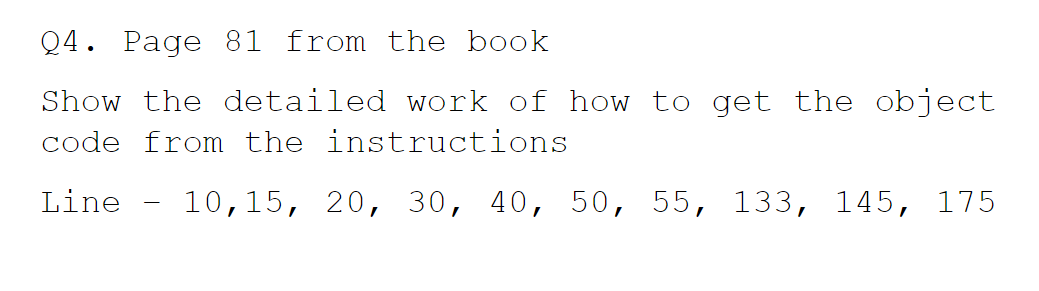 Solved Line Locblock Source Statement Object Codeq4 Page 6298