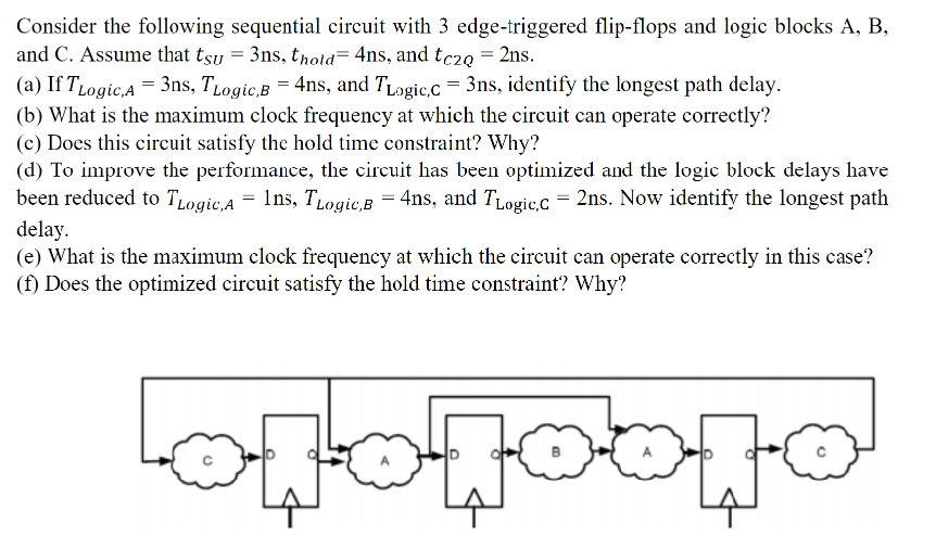 Solved Consider the following sequential circuit with 3 | Chegg.com