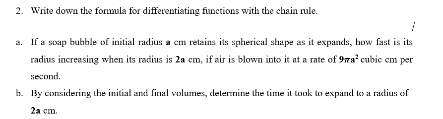 Solved 2. Write down the formula for differentiating | Chegg.com
