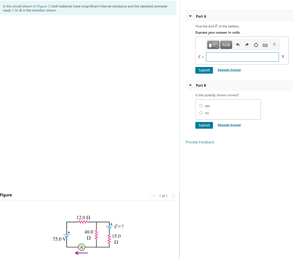 Solved In the circuit shown in (Figure 1) both batteries | Chegg.com