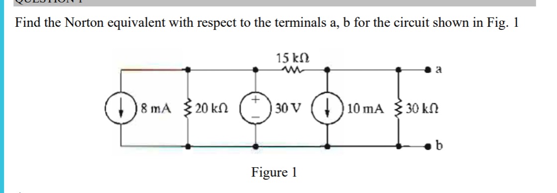 Solved Find the Norton equivalent with respect to the | Chegg.com