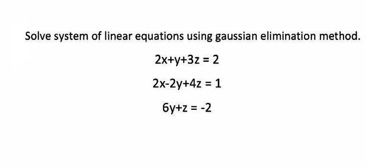 Solved Solve system of linear equations using gaussian | Chegg.com