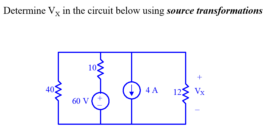 Solved Determine Vy in the circuit below using source | Chegg.com