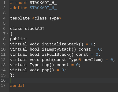 Solved Use the stackADT class and stackType classes given to | Chegg.com