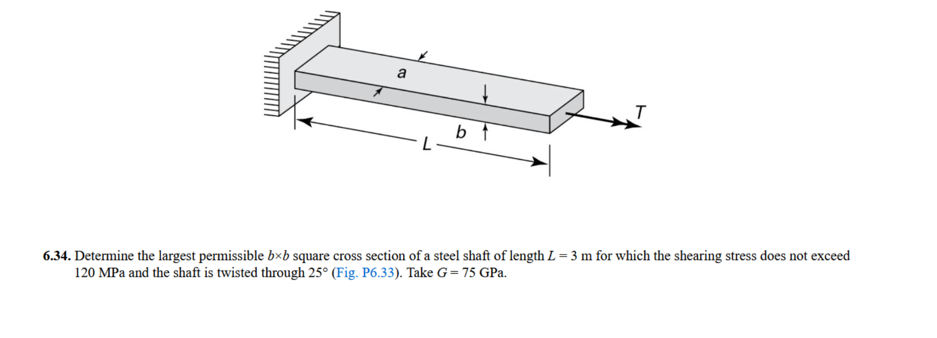 Solved 6.34. ﻿Determine the largest permissible b×b ﻿square | Chegg.com