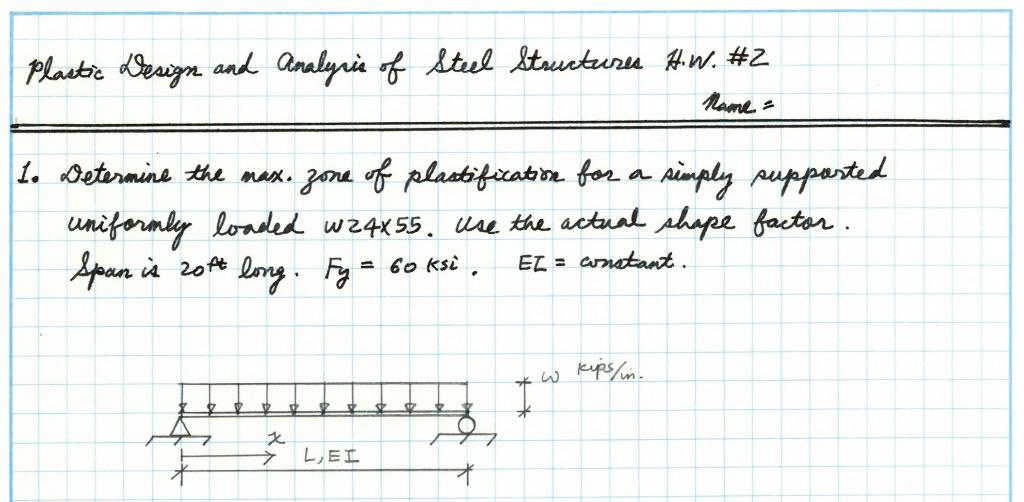 Solved Plastic Design and Analysis of Steel Structures H.W. | Chegg.com