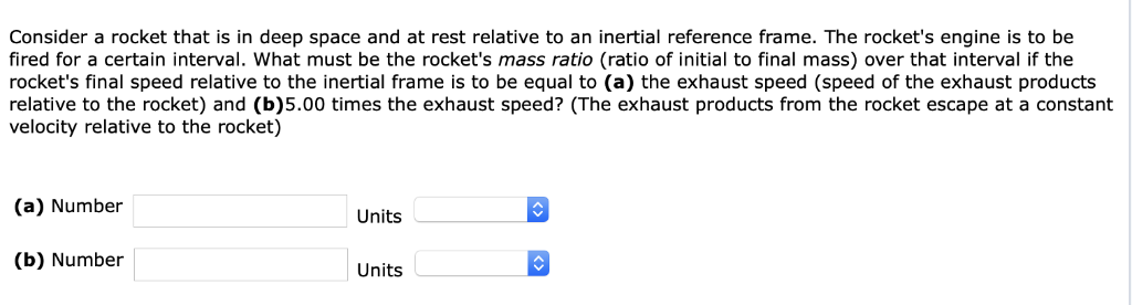 Solved Consider a rocket that is in deep space and at rest | Chegg.com