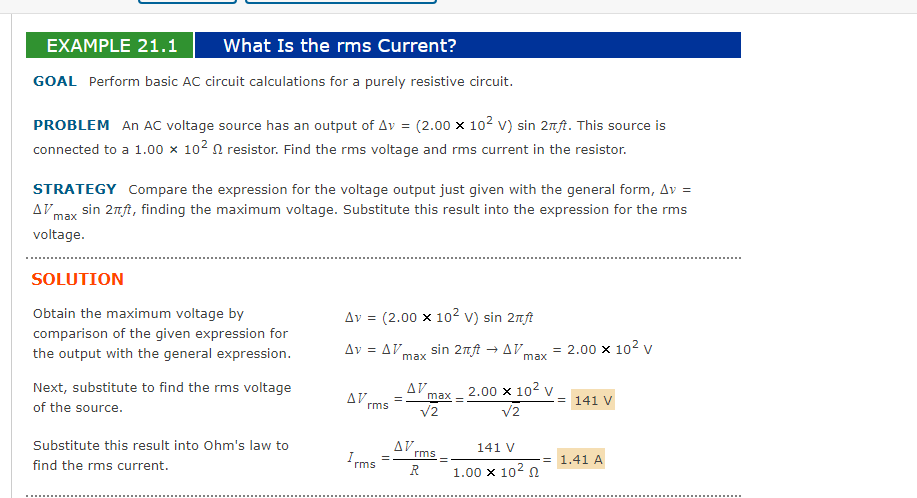Solved GOAL Perform basic AC circuit calculations for a | Chegg.com
