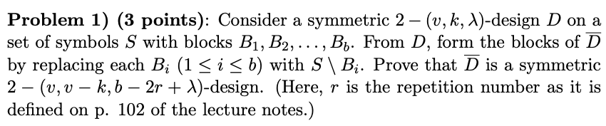 Problem 1) (3 points): Consider a symmetric | Chegg.com