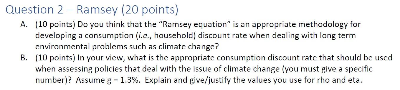Solved Question 2 - Ramsey ( 20 points) A. (10 points) Do | Chegg.com