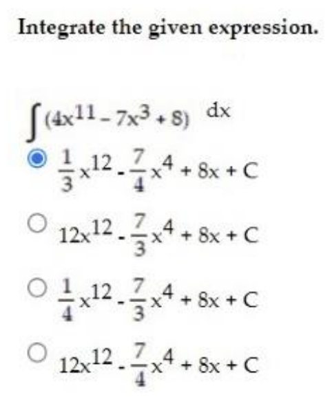 Solved Integrate the given expression. | Chegg.com