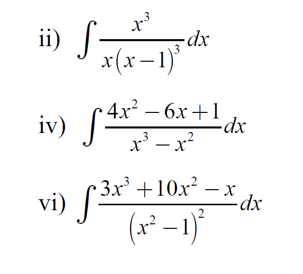 Solved x³ 3 x(x-1)³ ii) S iv) S. 3 √4x² - 6x +1 dx 3 - x² - | Chegg.com