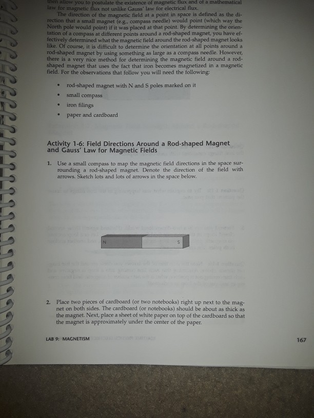 Solved: Date PRE-LAB PREPARATION SHEET FOR LAB 9-MAGNETISM... | Chegg.com