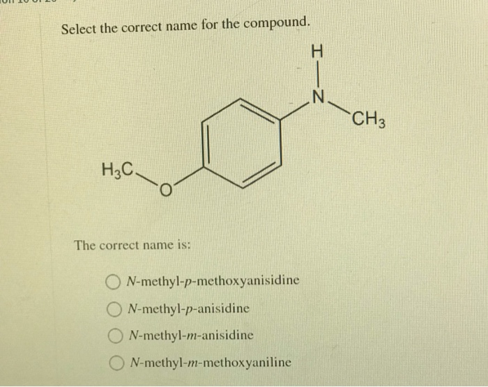 Solved Select the IUPAC name for the compound. NH2 Нас CH3 | Chegg.com