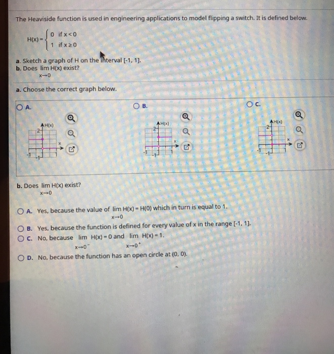 Solved The Heaviside function is used in engineering | Chegg.com