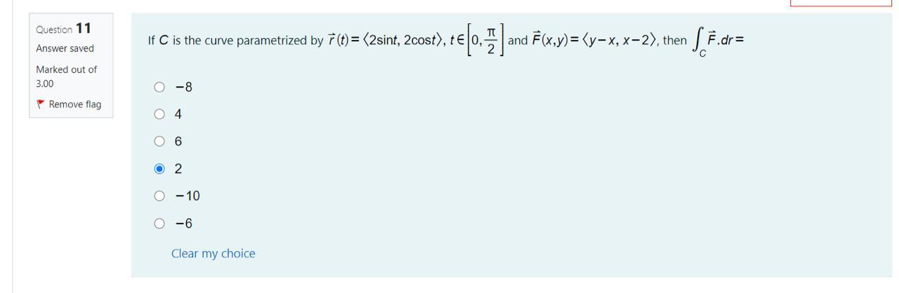 Solved Question 11 If C is the curve parametrized by F()= | Chegg.com