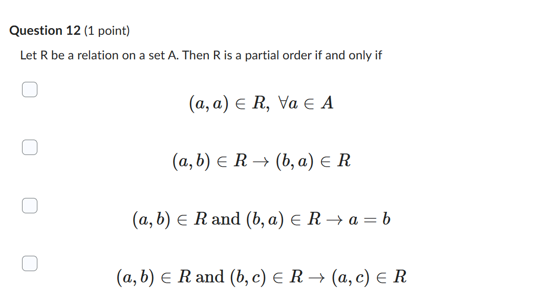 Solved Let R be a relation on a set A. Then R is transitive | Chegg.com