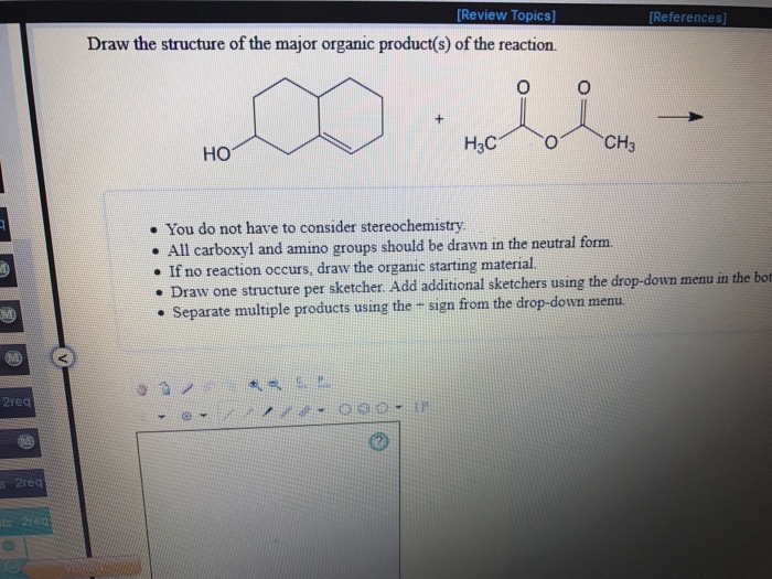 Solved [Review Topics] Reference Draw the structure of the | Chegg.com