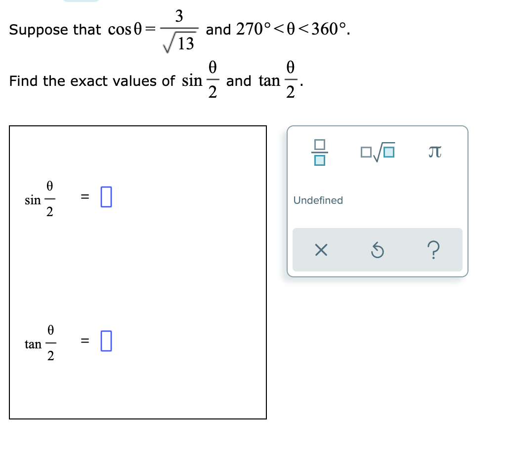 Solved 3 Suppose that cos 0 = and 270°