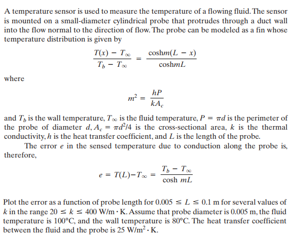 Solved A temperature sensor is used to measure the | Chegg.com