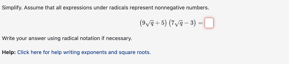 Solved Simplify. Assume that all expressions under radicals | Chegg.com