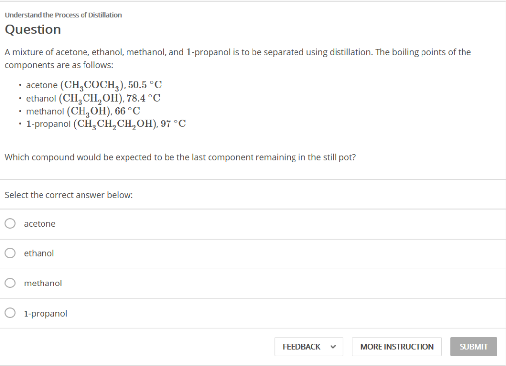 Solved Understand the Process of Distillation Question A | Chegg.com