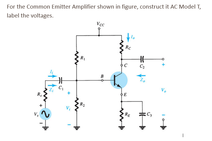 Solved For the Common Emitter Amplifier shown in figure, | Chegg.com