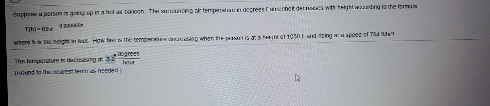Solved Suppose a person is going up in a hot air balloon. | Chegg.com