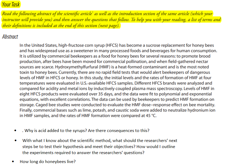 Solved Your Task Read the following abstract of the | Chegg.com
