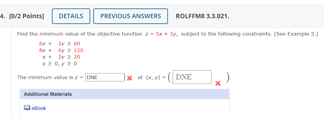 Solved Find The Minimum Value Of The Objective Function 8677