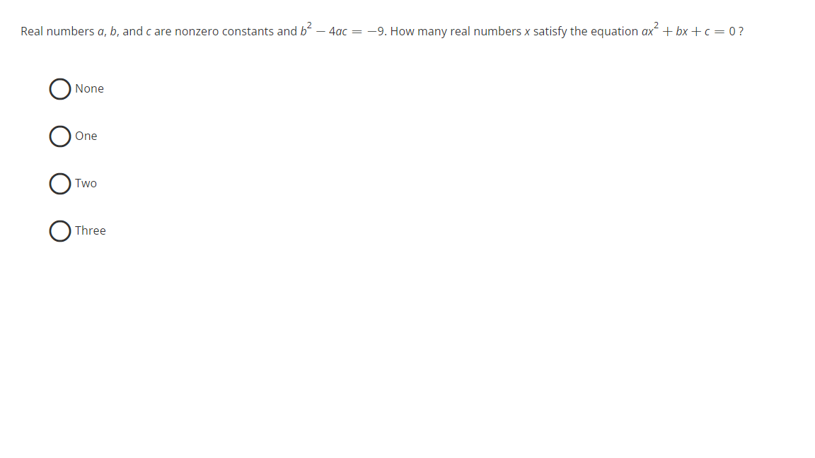 Solved Real Numbers A B And C Are Nonzero Constants And