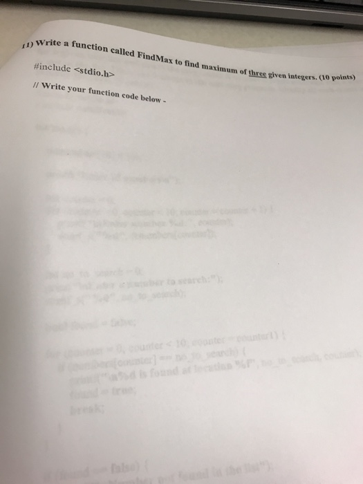 Solved Rite A Function Called Findmax To Find Maximum Of 