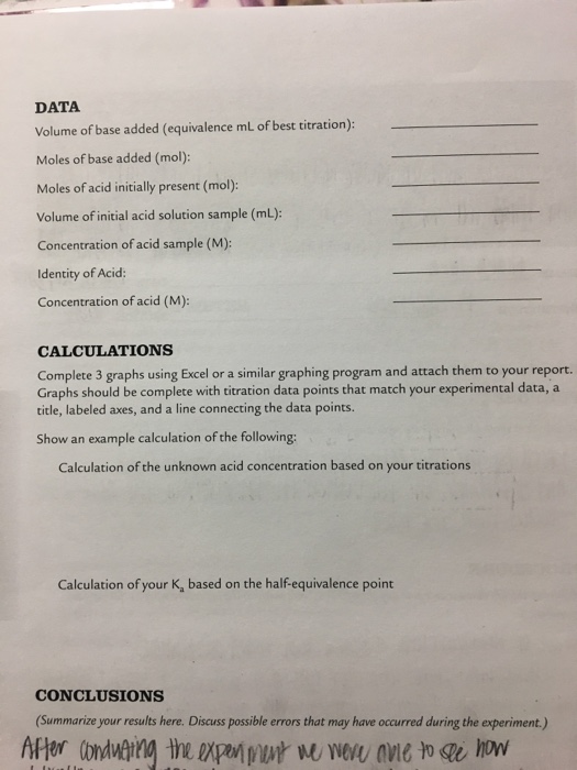 Can you please help on the lab report for identifying | Chegg.com