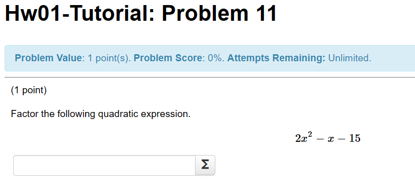Solved Hw01-Tutorial: Problem 11 Problem Value: 1 point(s). | Chegg.com Solved Hw01-Tutorial: Problem 11 Problem Value: 1 point(s). | Chegg.com