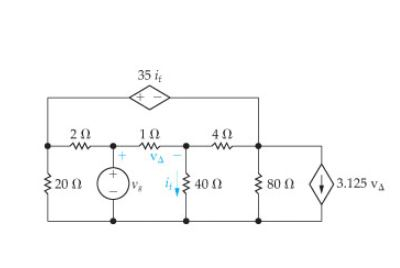 Solved The source voltage vg in the circuit in figure | Chegg.com