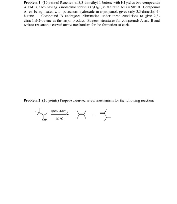 Solved Problem1 (10 points) Reaction of | Chegg.com