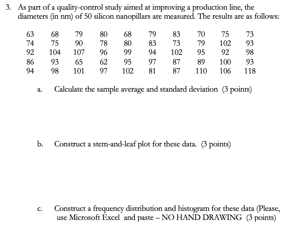 Solved As part of a quality-control study aimed at improving | Chegg.com