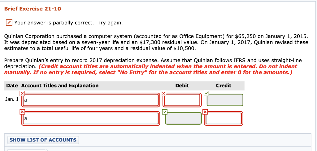 Solved Brief Exercise 21-10 Your answer is partially | Chegg.com