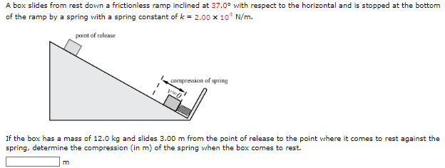 Solved A box slides from rest down a frictionless ramp | Chegg.com