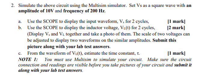 2. Simulate the above circuit using the Multisim | Chegg.com