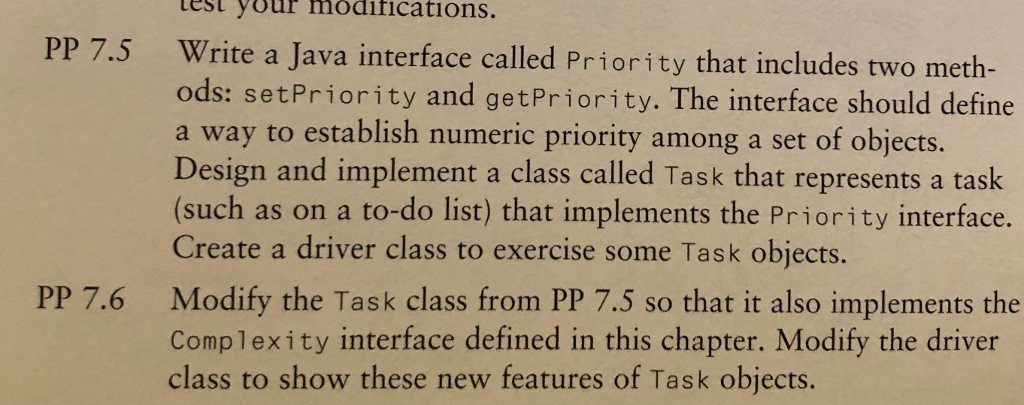 Solved lest your módifications. PP 7.5 Write a Java | Chegg.com