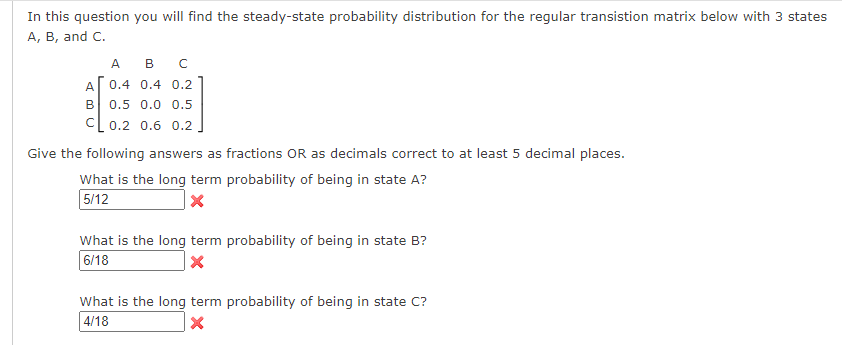Solved In this question you will find the steady-state | Chegg.com