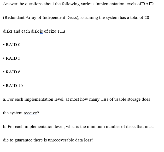 Solved Answer the questions about the following various | Chegg.com