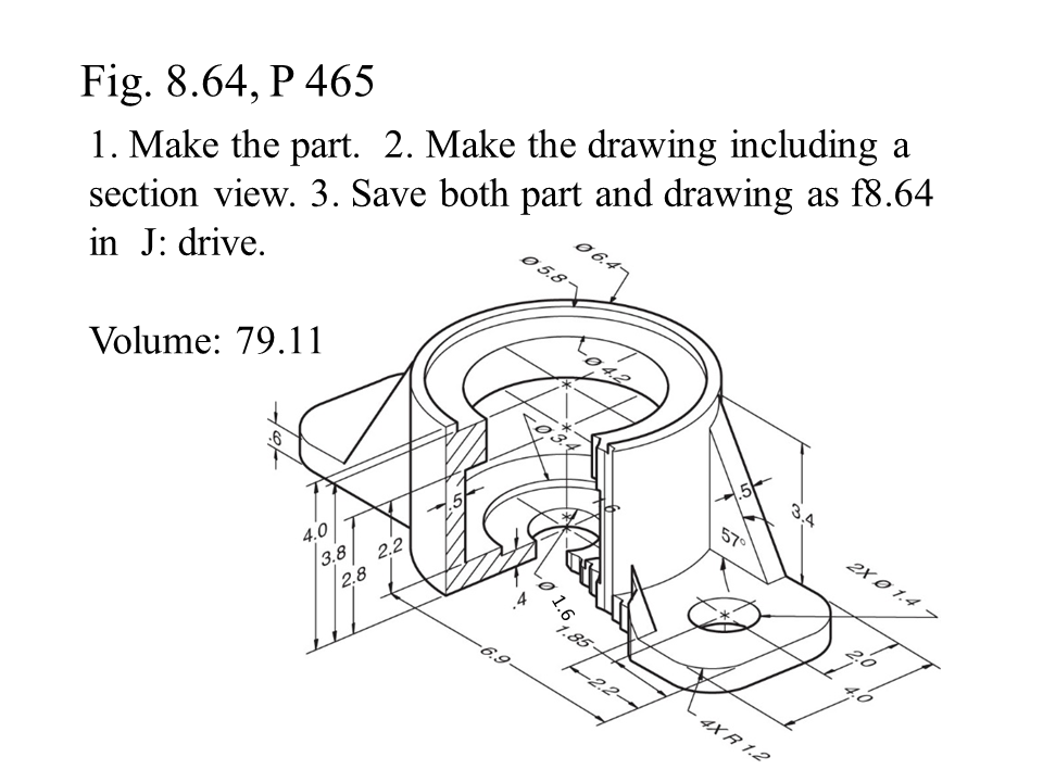 Solved Fig. 8.64, ﻿P 465 1. ﻿Make the part. 2. ﻿Make the | Chegg.com