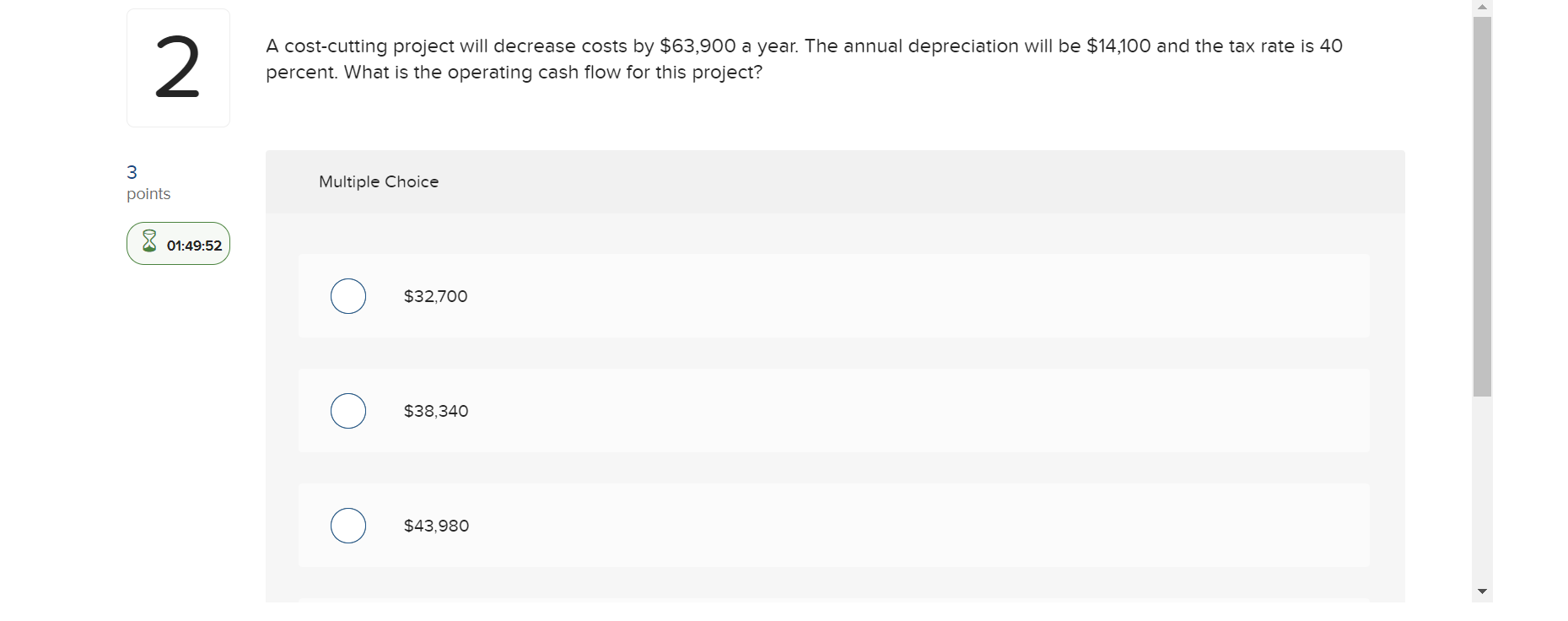 Solved 2 A cost-cutting project will decrease costs by | Chegg.com