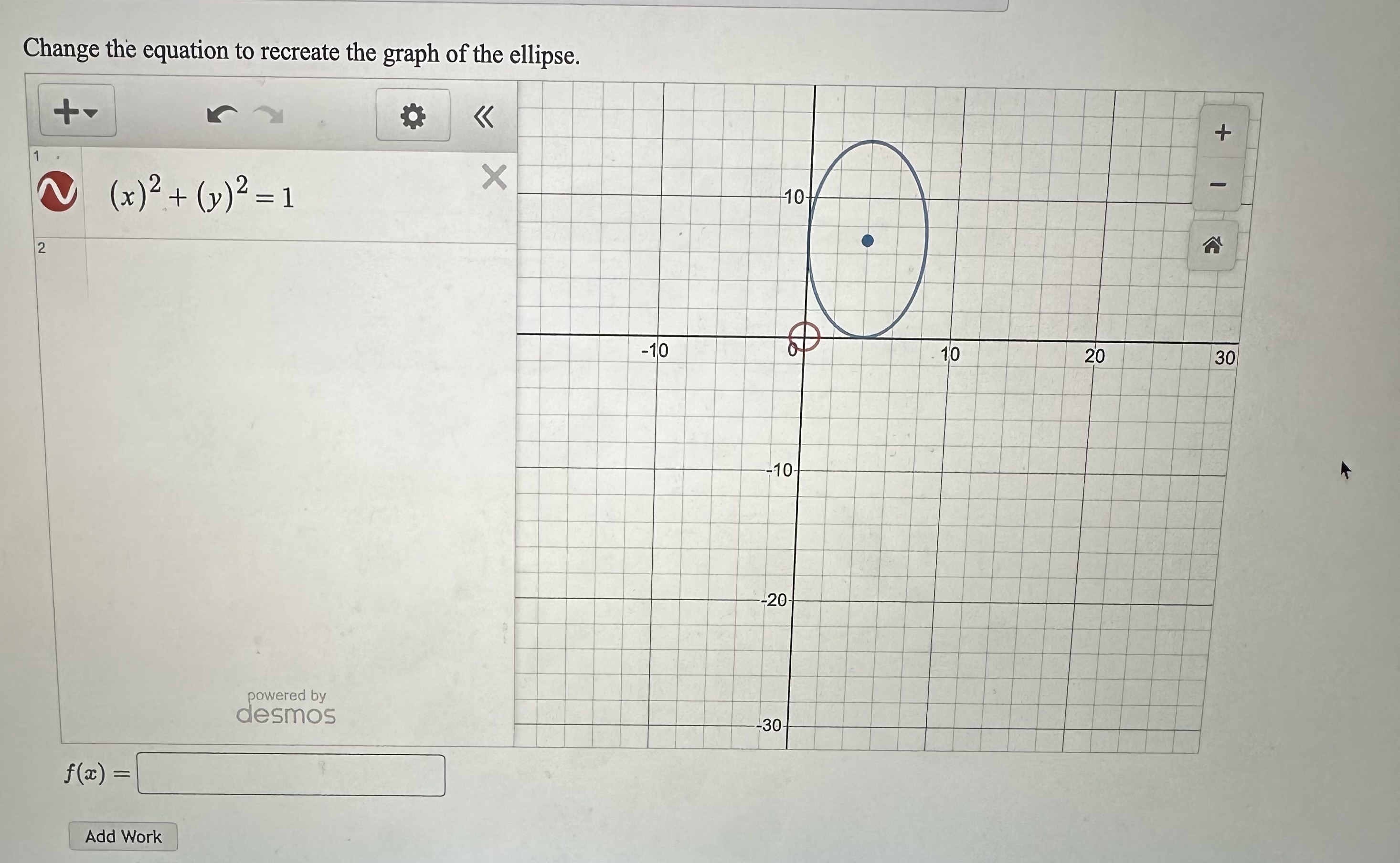Solved Change the equation to recreate the graph of the | Chegg.com