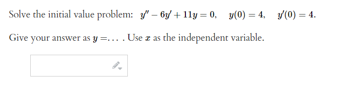 Solved Solve the initial value problem: | Chegg.com