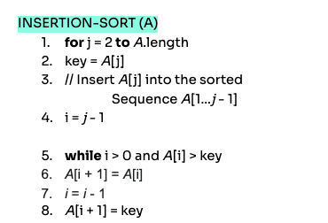 Solved Line numbers in pseudocode (8 lines in all): 1. | Chegg.com