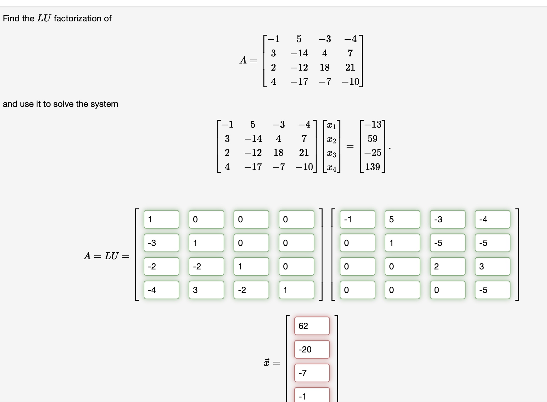 Solved Find the LU factorization of | Chegg.com
